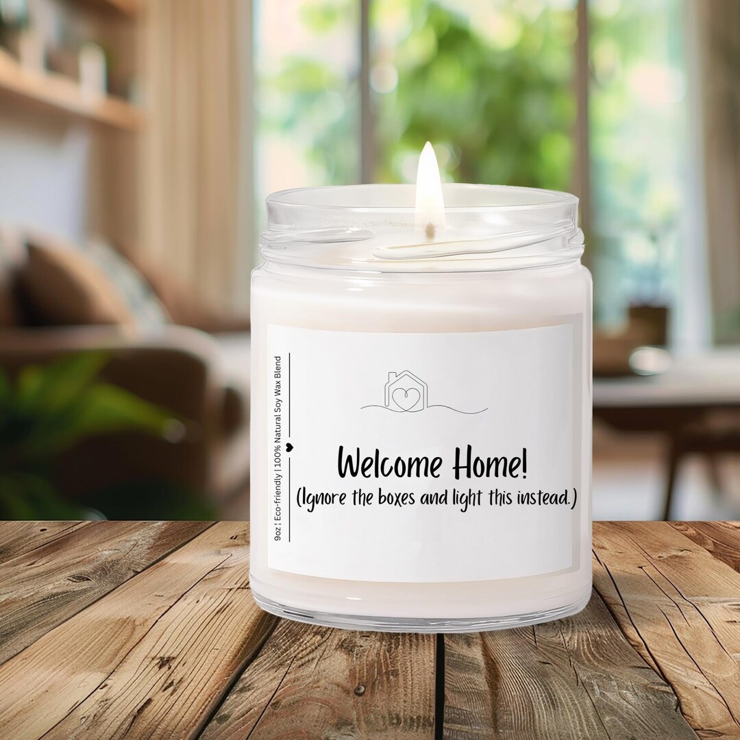 Welcome Home Candle – Funny Housewarming Gift, New Home Present, Moving ...