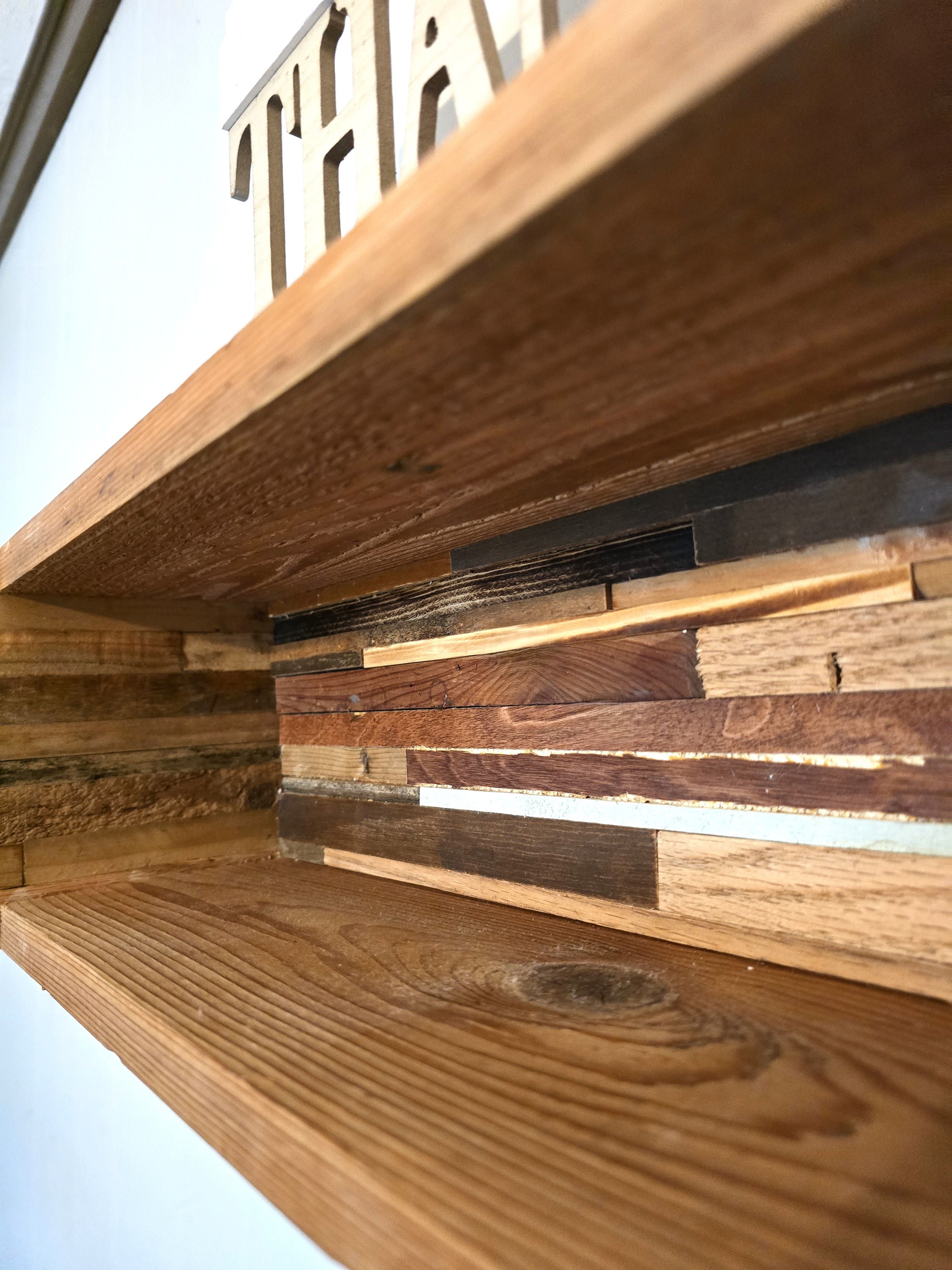 Handmade Reclaimed Wood Floating Box Shelf Bathroom Wall Floating Box ...