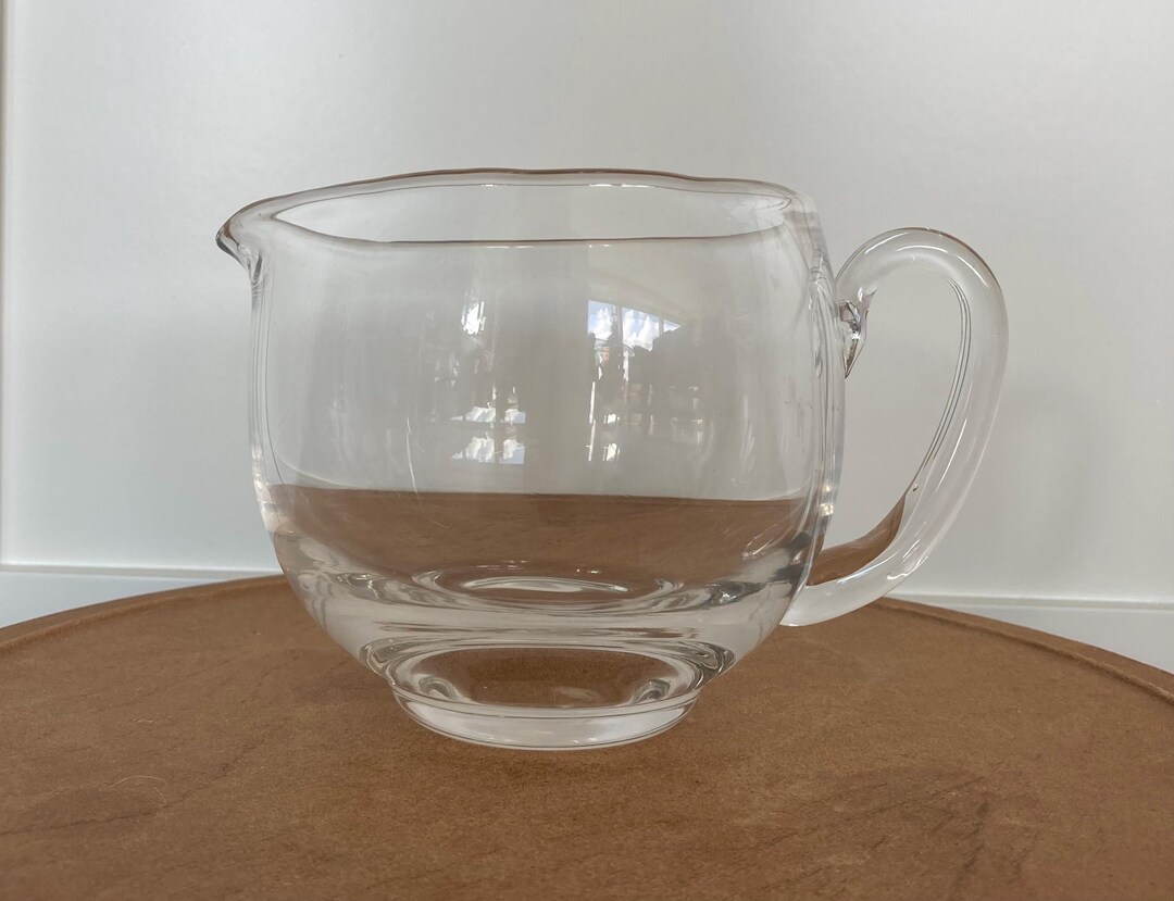 Vintage Oblong Glass Clear Water Pitcher/ Sauce Gravy Boat - Etsy