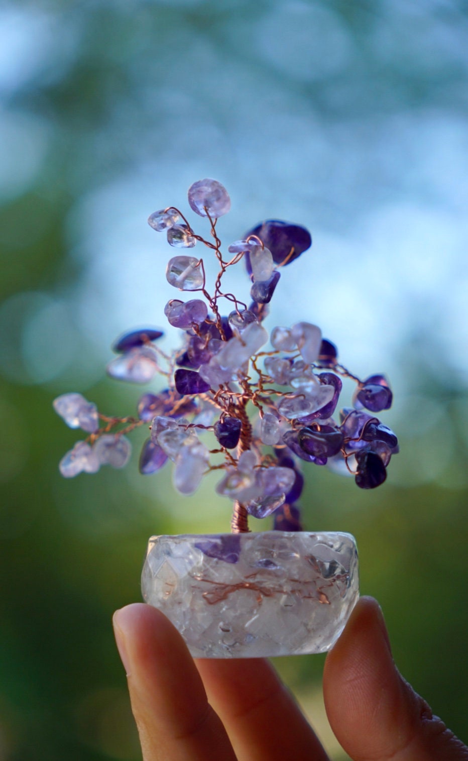 Amethyst Crystal Tree for Spiritual Growth | Purple Gemstone Tree for ...