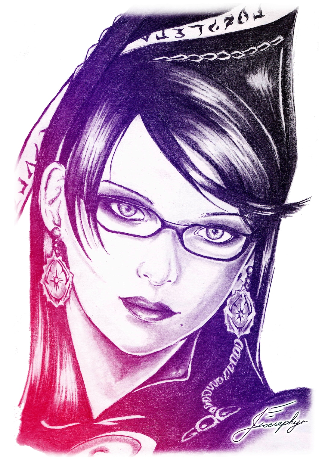 Fanart Print Bayonetta COLOR - Etsy