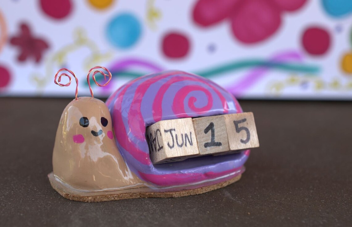 Clay, Mini Calendars, Home Made, Cartoon Animals. - Etsy