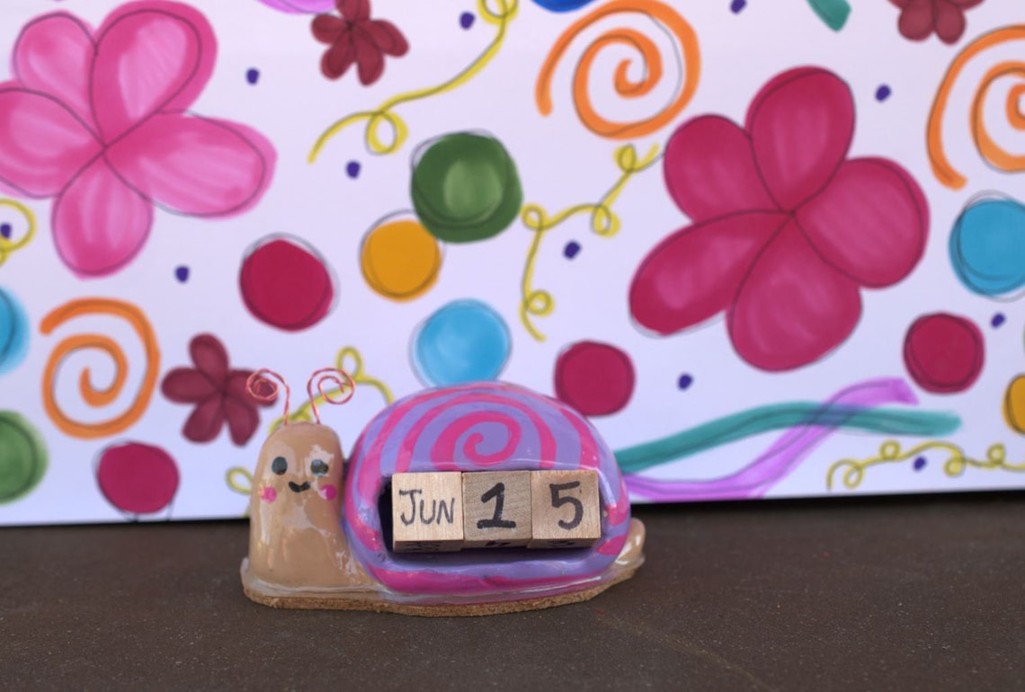 Clay, Mini Calendars, Home Made, Cartoon Animals. - Etsy