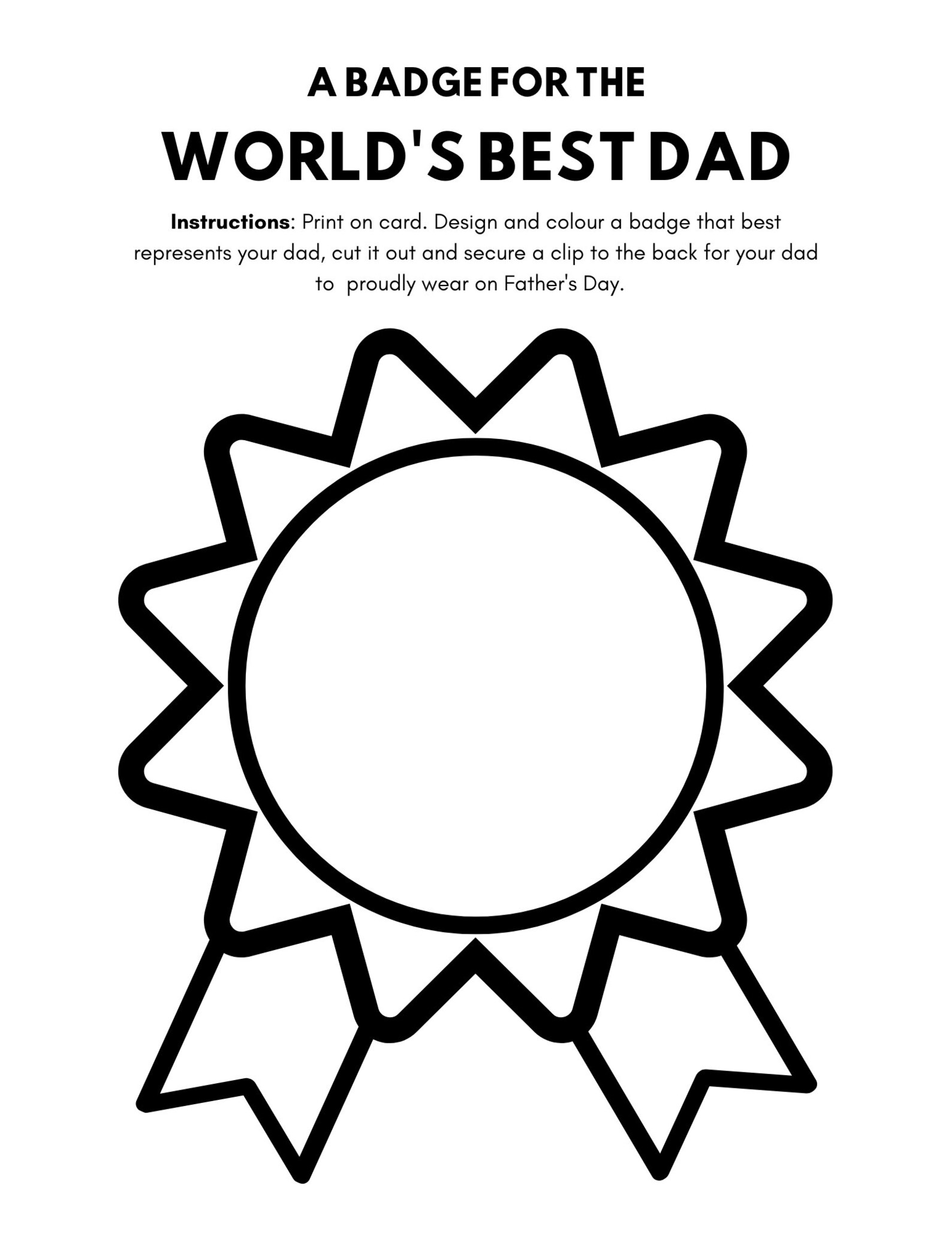 Pre-k Father's Day Activity Coloring Printable Kindergarten Worksheet ...