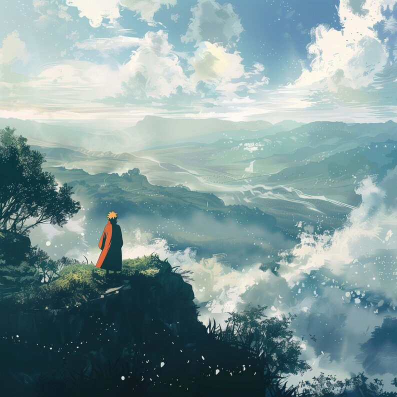 Digital Naruto Landscape Printable Poster Anime & TV Prints, Wall Art ...