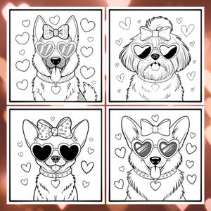 11 Valentine’s Day Dog Coloring Pages | Adorable Designs for Kids ...