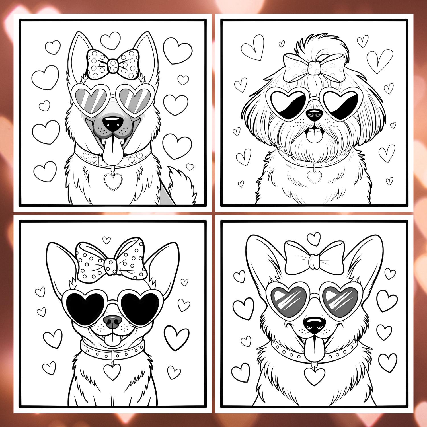 11 Valentine’s Day Dog Coloring Pages | Adorable Designs for Kids ...
