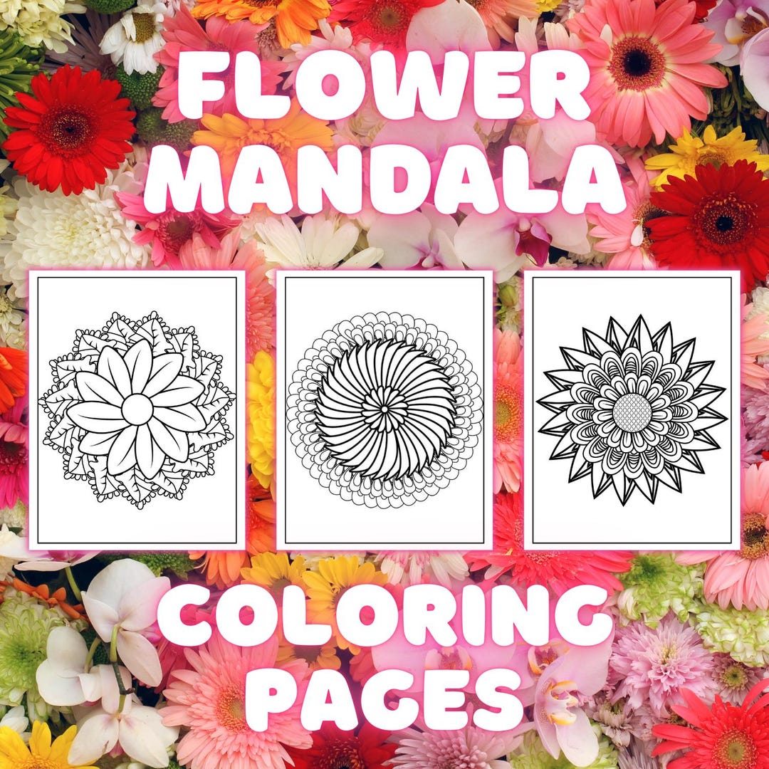 65 Flower Mandala Coloring Pages - Relaxing Adult & Kids Activity ...