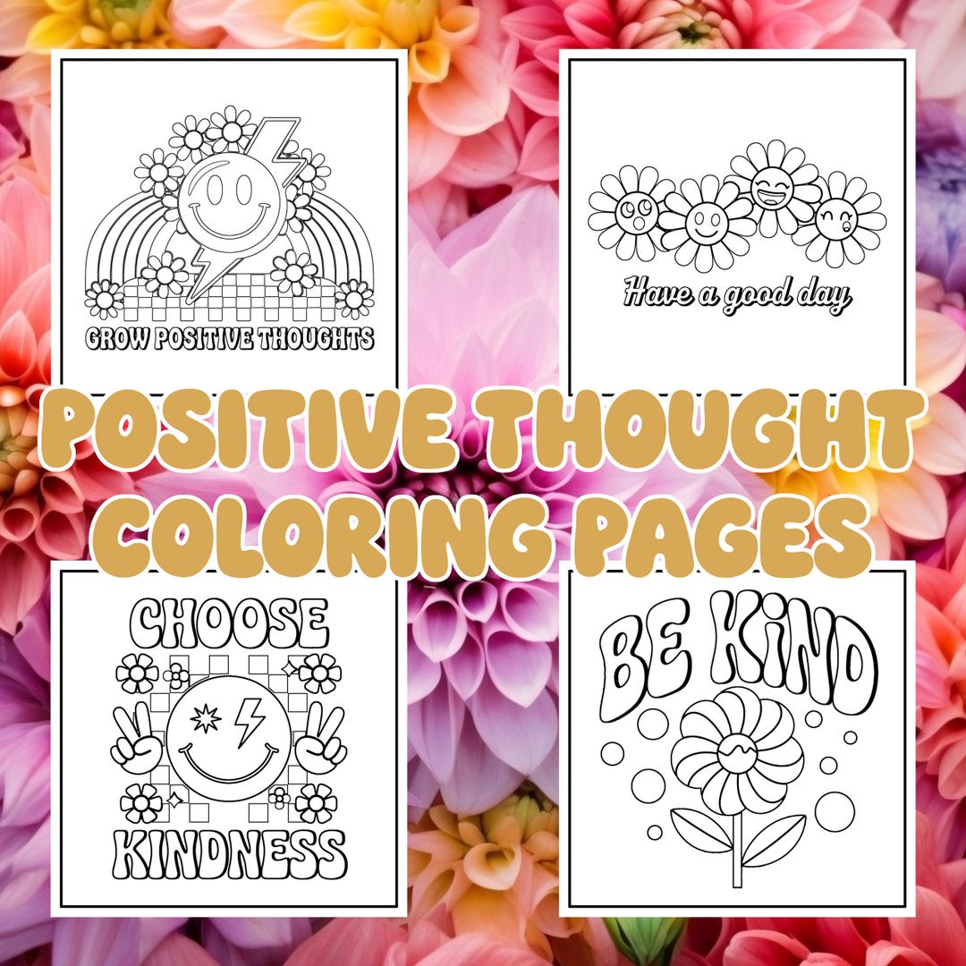 Positive Affirmation Coloring Pages: Mindfulness Art Therapy (digital ...