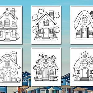 35 Cute Tiny House Coloring Pages, Whimsical Cottage Designs, Kids ...