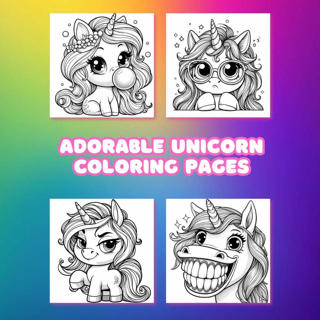 25 Unicorn Coloring Pages | Cute and Fun Designs for Kids and Adults ...