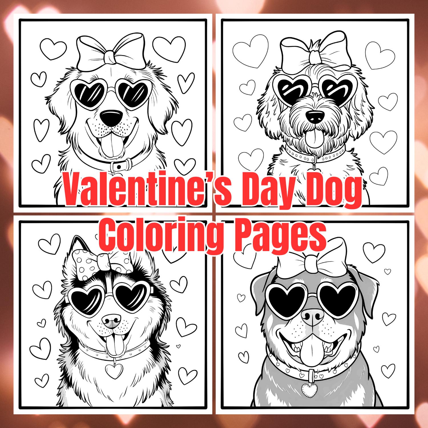 11 Valentine’s Day Dog Coloring Pages | Adorable Designs for Kids ...