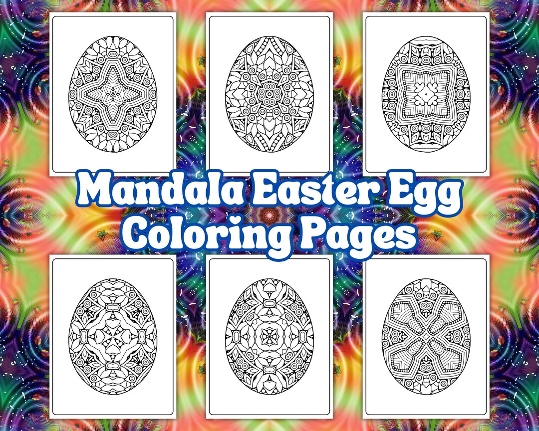 38 Mandala Easter Egg Coloring Pages, Intricate Egg Designs for Kids ...