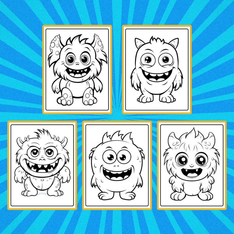 17 Cute Monster Coloring Pages - Fun Printable Activity for Kids ...