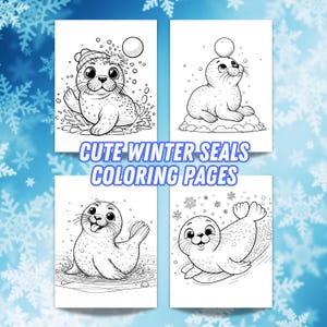 25 Winter Seal Coloring Pages Printable Animal Art for Kids & Adults ...