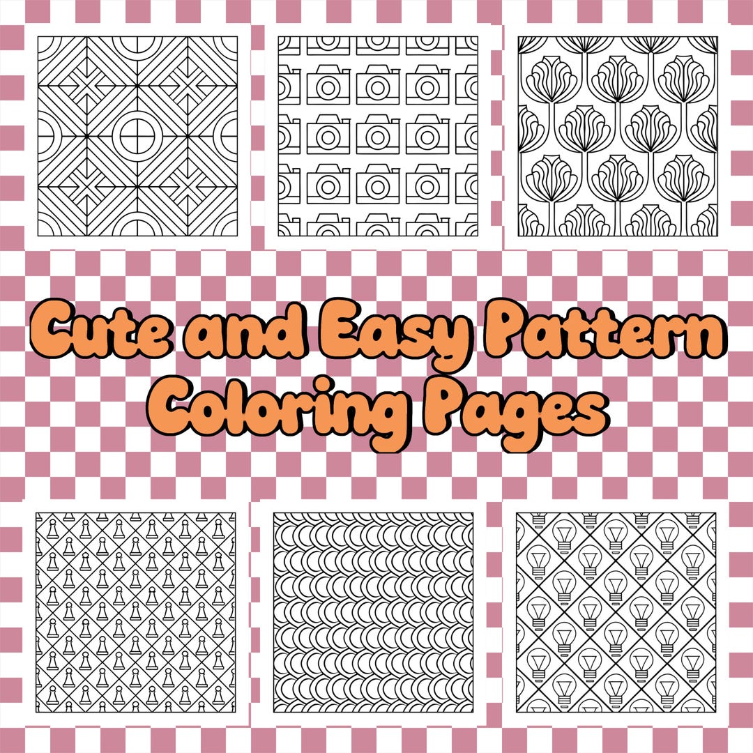 33 Cute and Easy Pattern Coloring Pages, Coloring Sheets for Kids ...