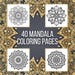 40 Mandala Coloring Pages, Relaxing Printable Art, Mindful Activity for ...