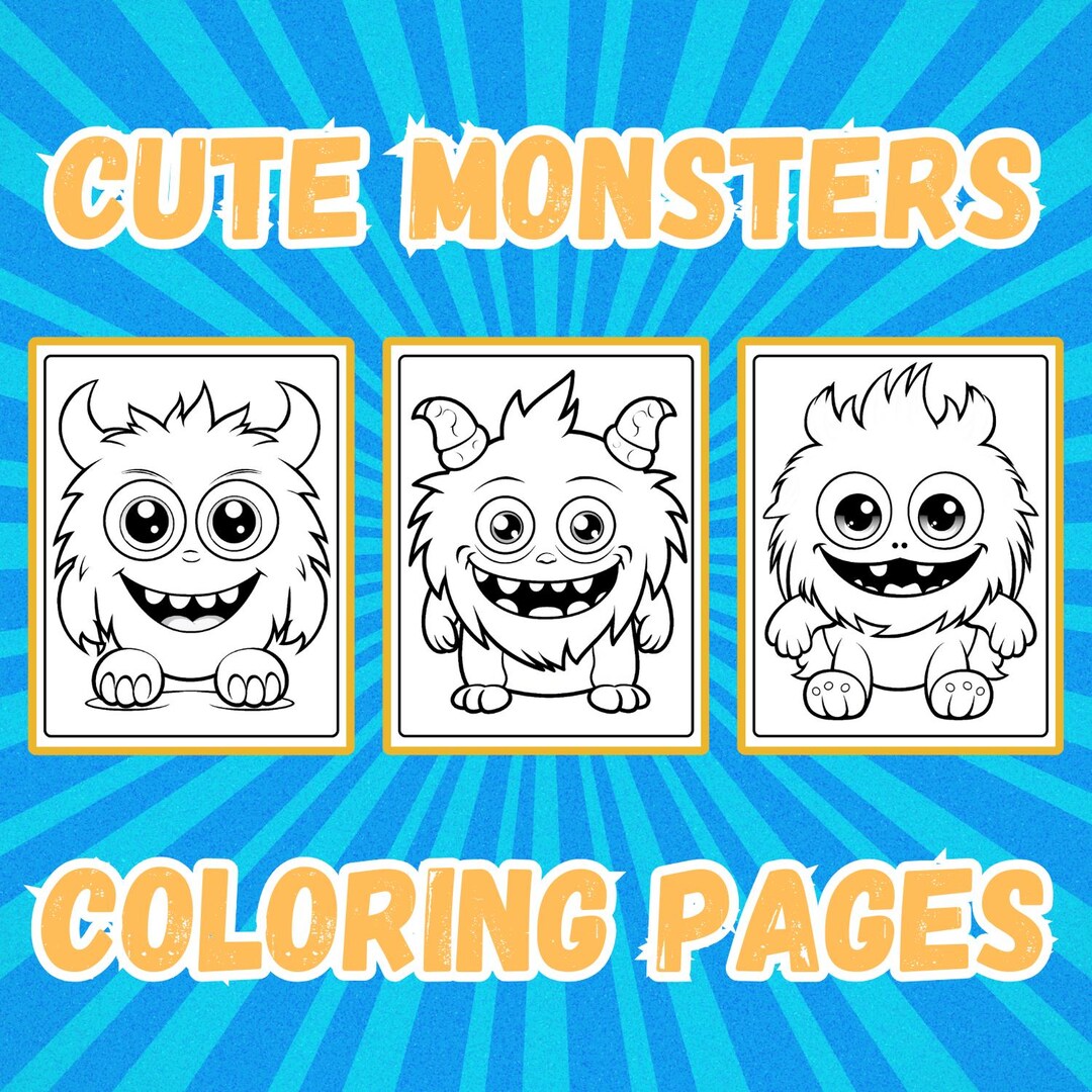 17 Cute Monster Coloring Pages - Fun Printable Activity for Kids ...