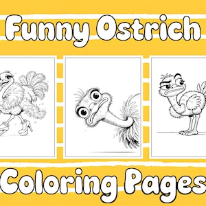 17 Funny Ostrich Coloring Pages, Printable Animal Coloring Sheets for ...