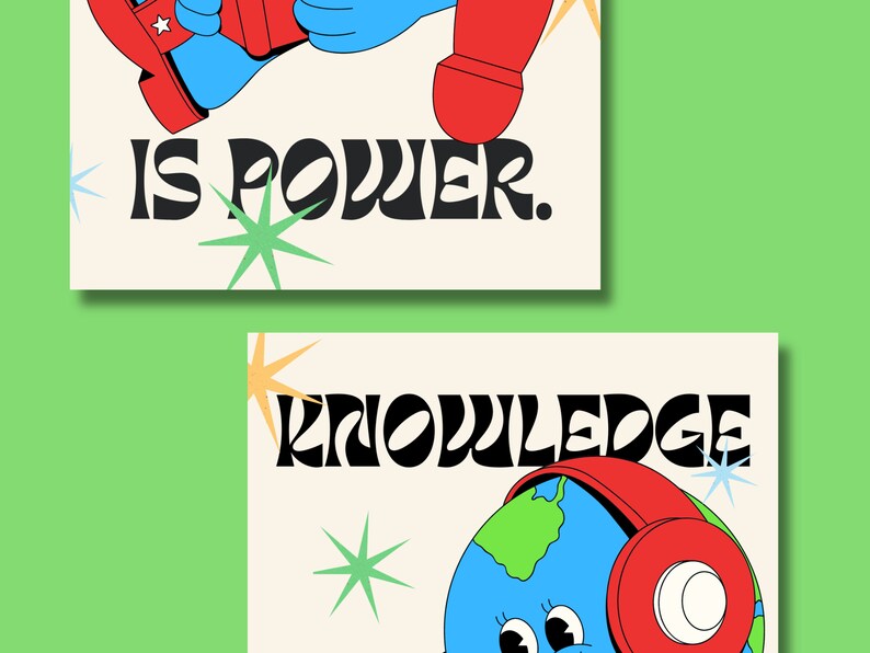 Knowledge is Power Poster Motivational Wall Art Motivational Poster ...