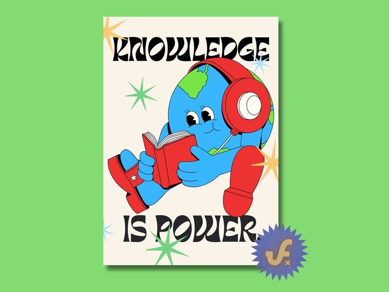 Knowledge is Power Poster Motivational Wall Art Motivational Poster ...