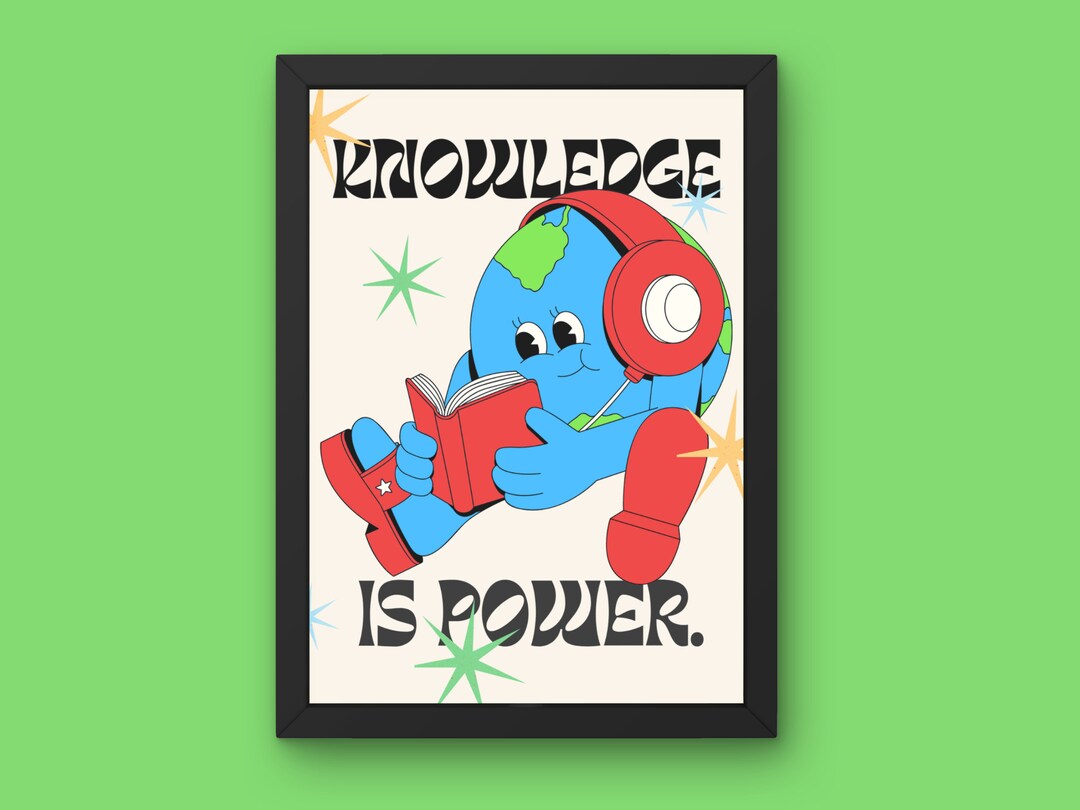 Knowledge is Power Poster Motivational Wall Art Motivational Poster ...