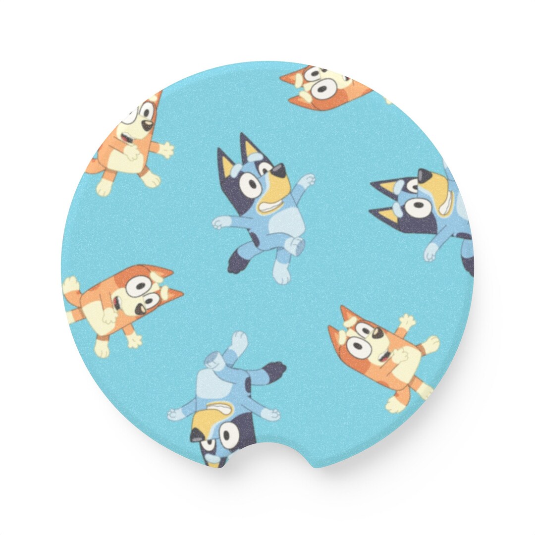 Bluey and Bingo Soapstone Car Coaster - Etsy
