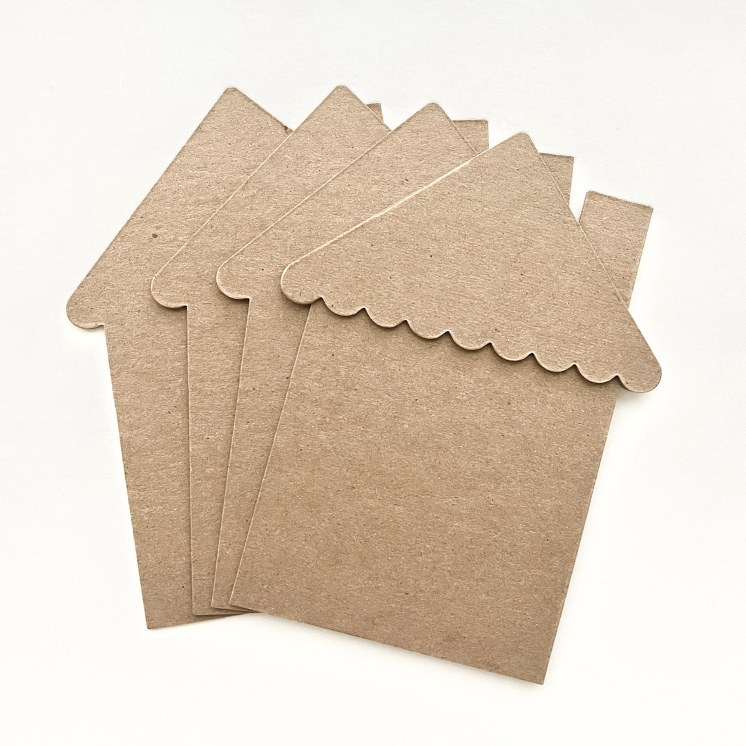 Chipboard House Shapes-set of 2, Papercrafting, Craft Supplies, Mini ...