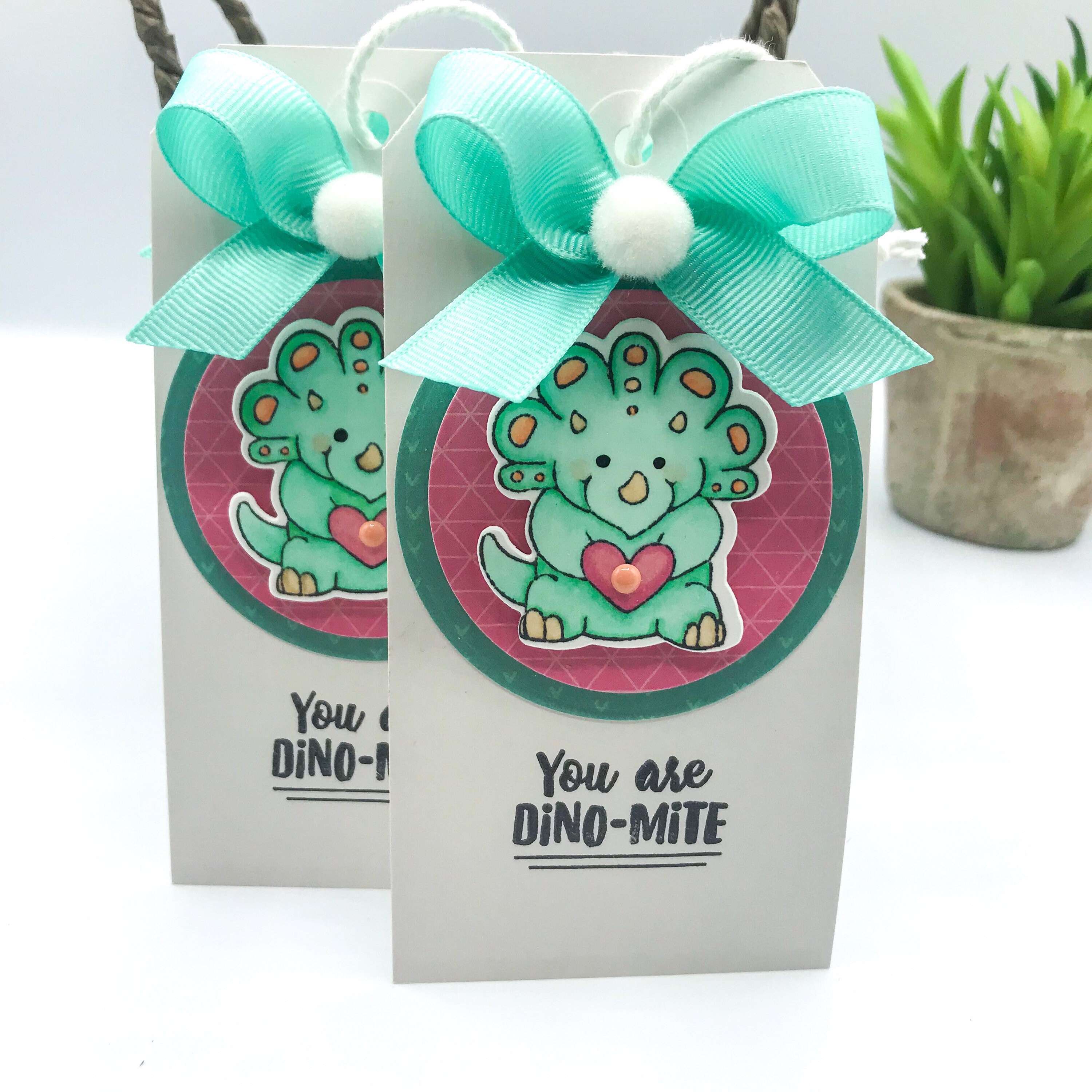 Dino-Mite Valentine Tags Dinosaur Valentines Day Tags Treat | Etsy