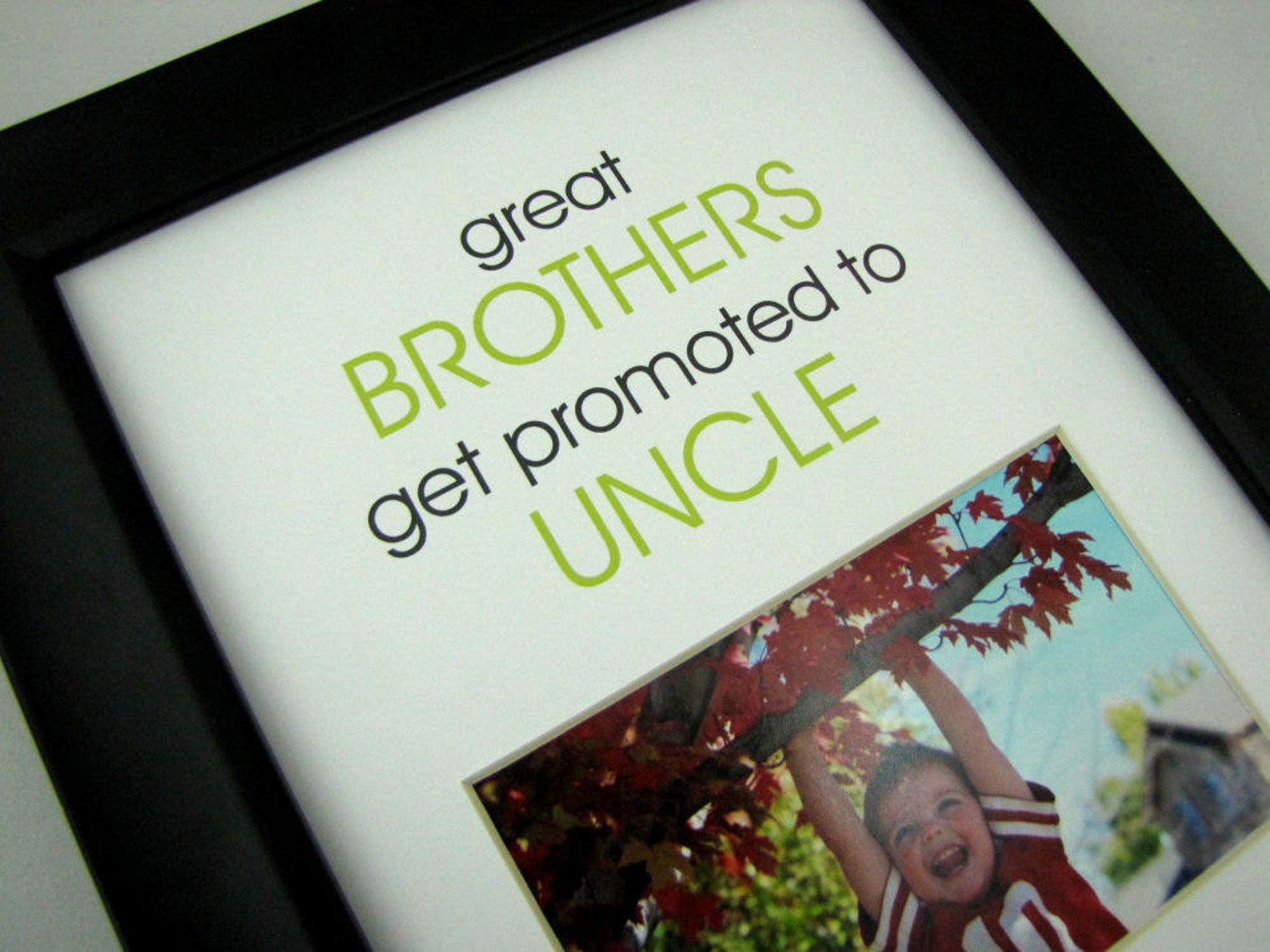Great Brothers Get Promoted to Uncle Designer 8 X 10 Picture Photo Mat ...