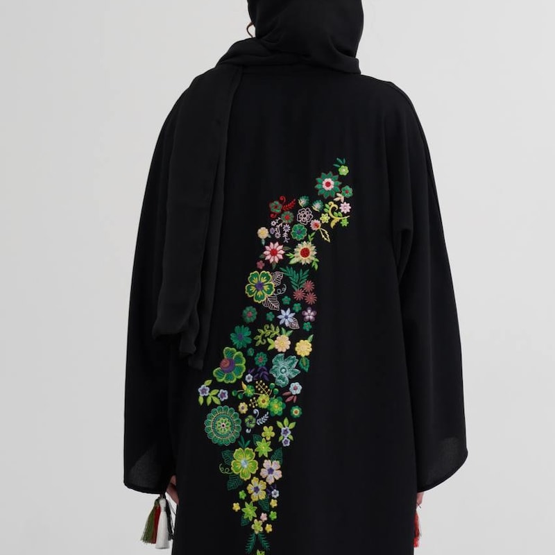 Red Abaya Open - Etsy