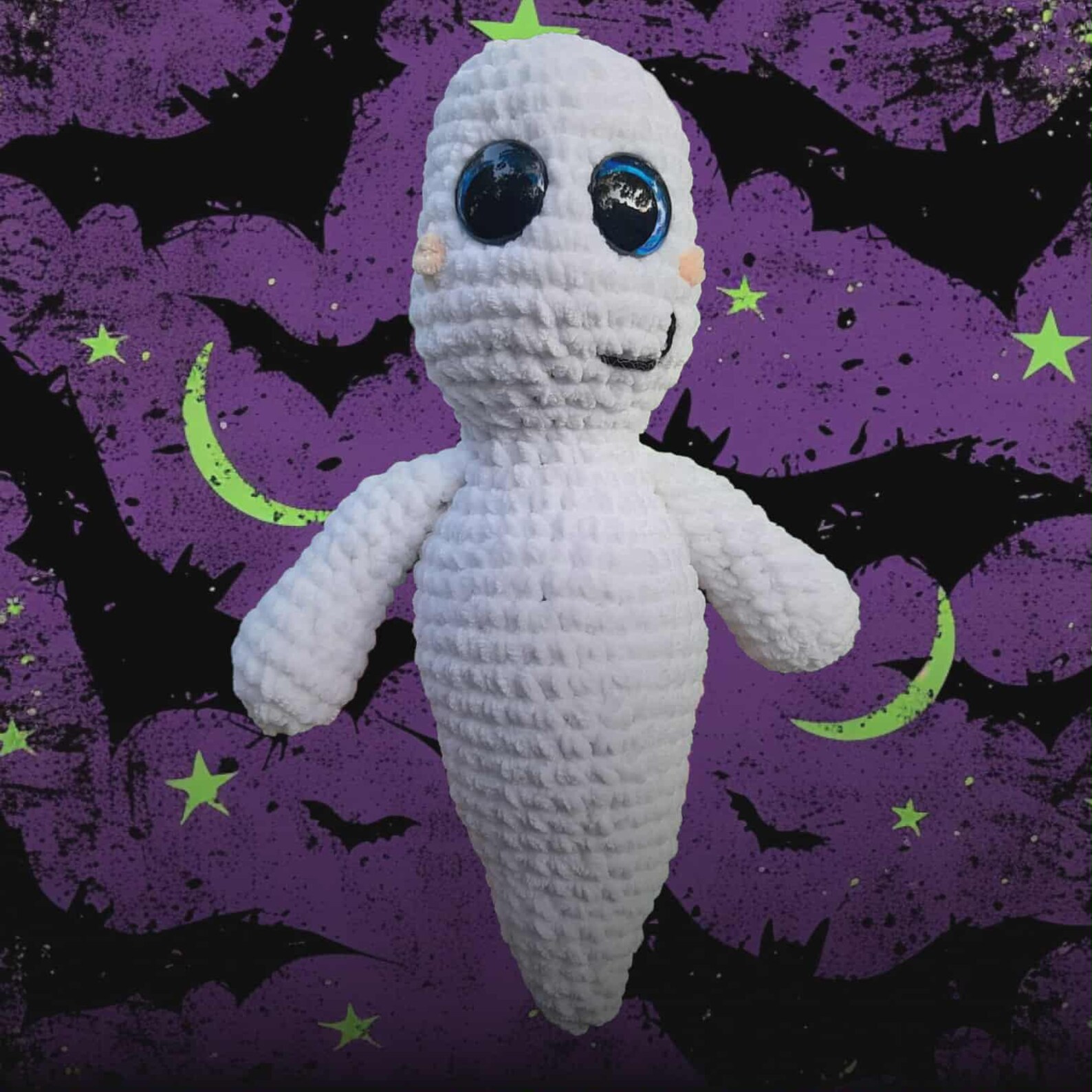 Large Ghost Soft Amigurumi Plushie Toy, Spooky Halloween Softie - Etsy