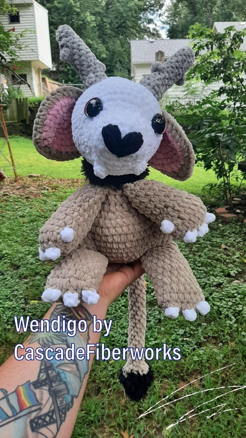 Handmade Wendigo Plushie: Spooky Halloween Cryptid Toy - Etsy