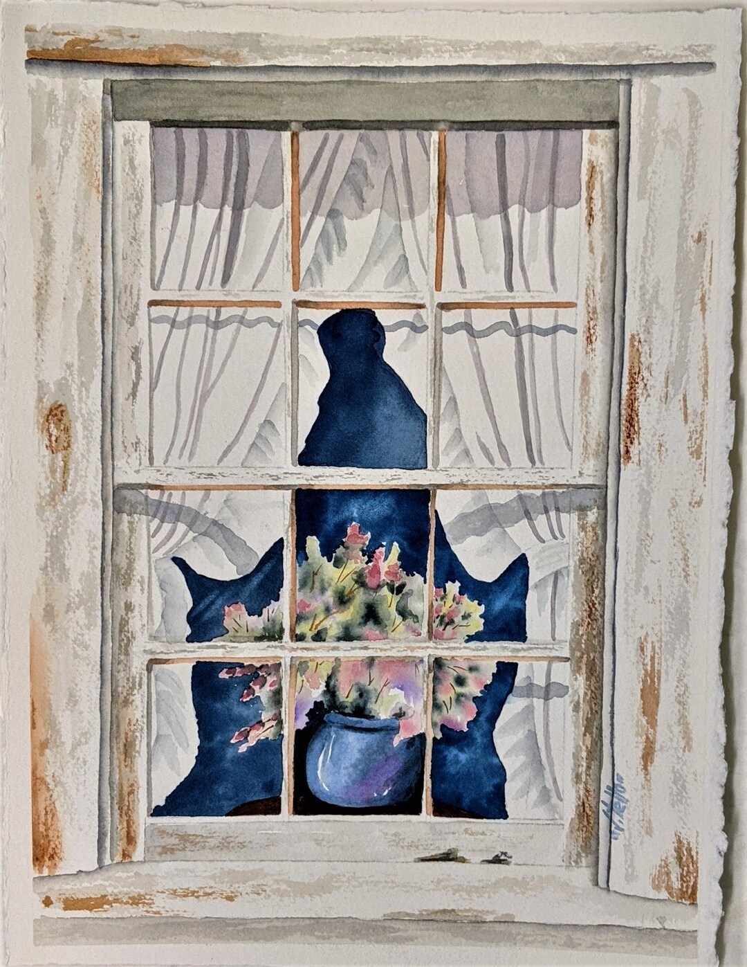 Window Looking in Watercolor - Etsy