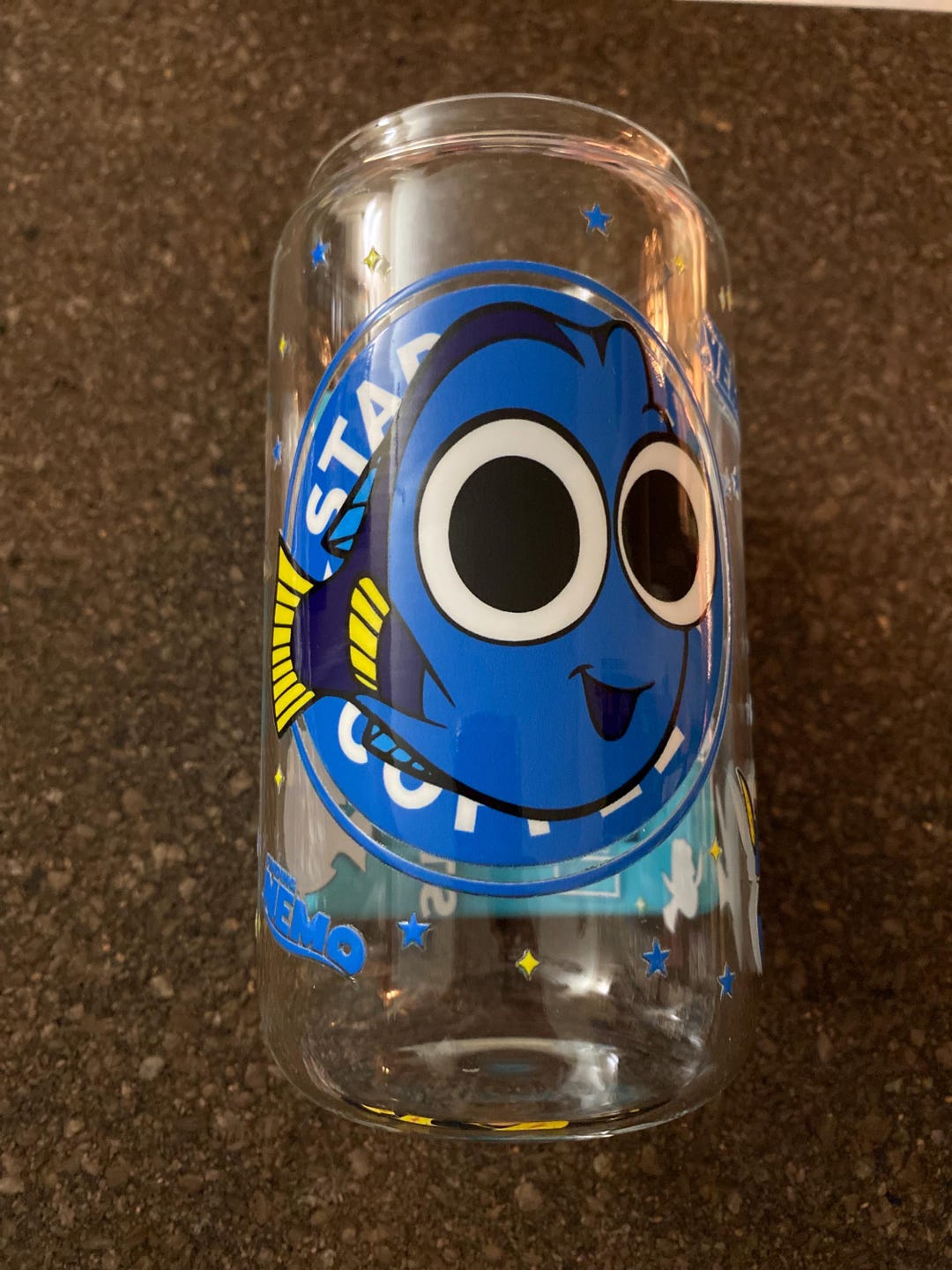 Dsney Finding Nemo Dory 16oz Glass Tumbler - Etsy