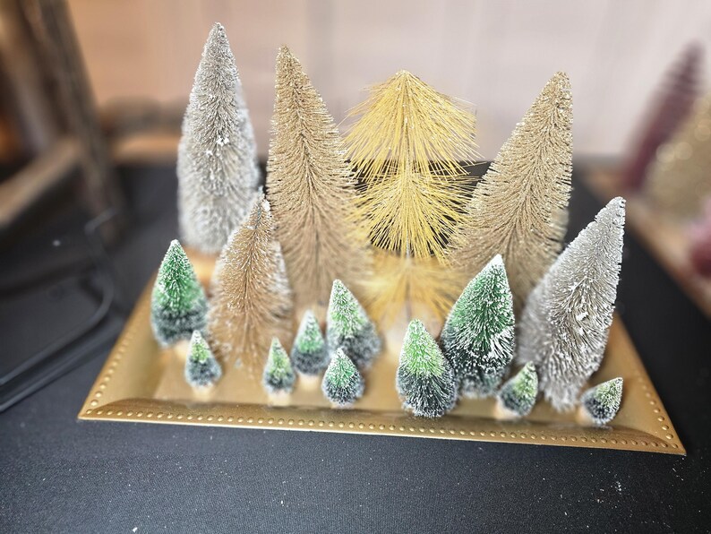 Bottle Brush Tree Table Centerpieces Build Your Own Centerpiece Gold ...