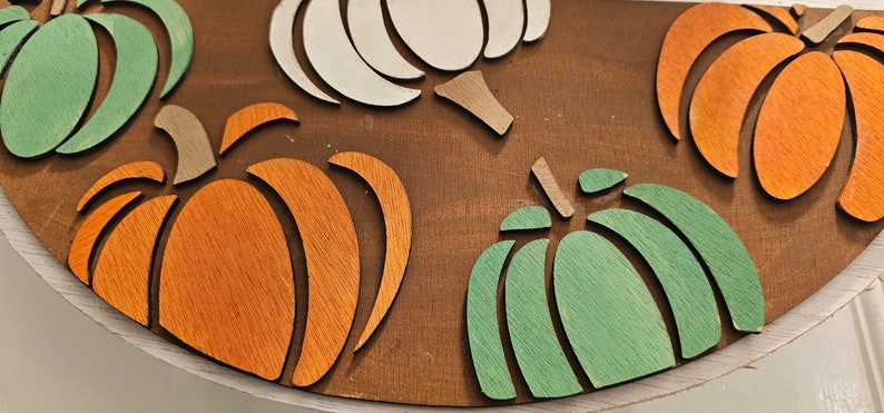 Hello Pumpkin Fall Welcome Sign Door Hanger Fall Porch Decor Autumn ...