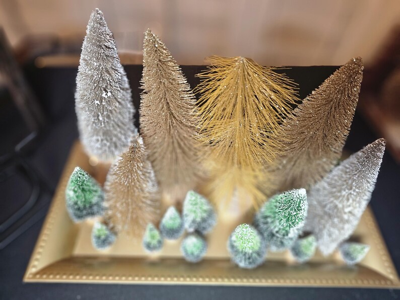 Bottle Brush Tree Table Centerpieces Build Your Own Centerpiece Gold ...