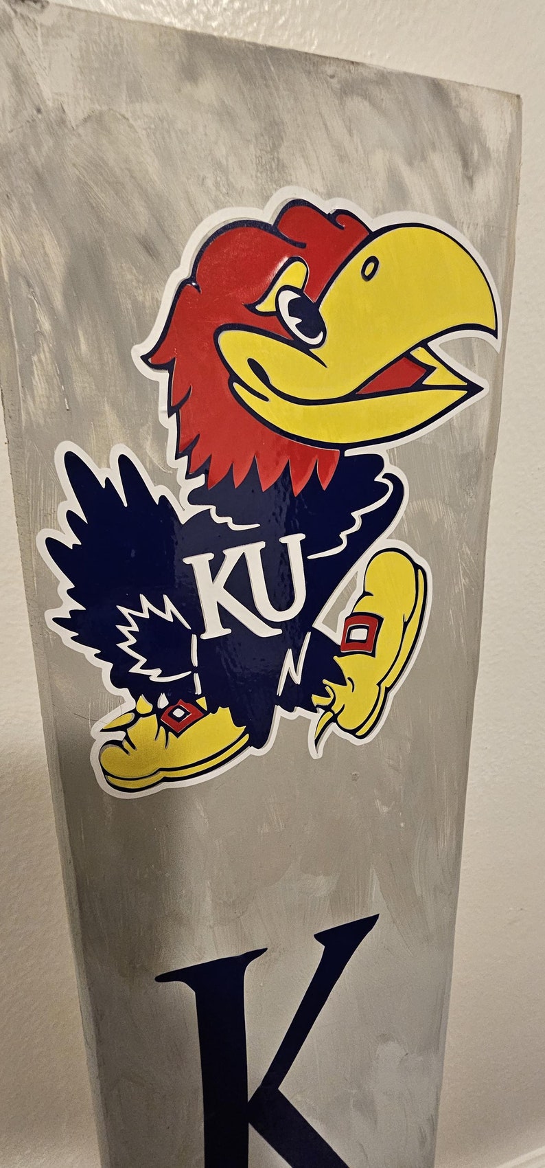 KU Porch Leaners Welcome Sign Jayhawks Porch Decor Indoors Outdoors 2 ...