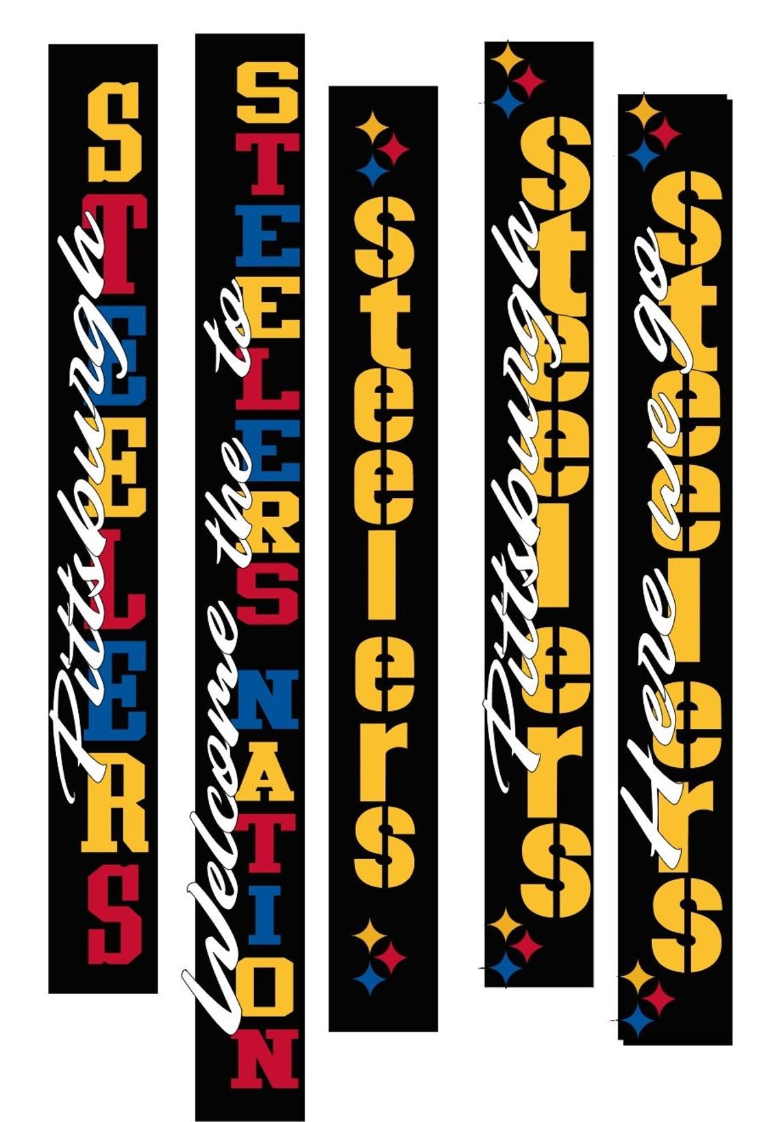 Pittsburgh Steelers Welcome Sign Leaner 5 Design Options and 3 Sizes - Etsy