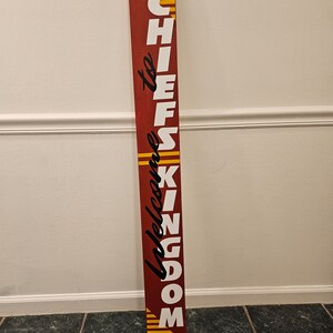 KC Chiefs Welcome Sign: Football Porch Leaner, Arrowhead Decor - Etsy