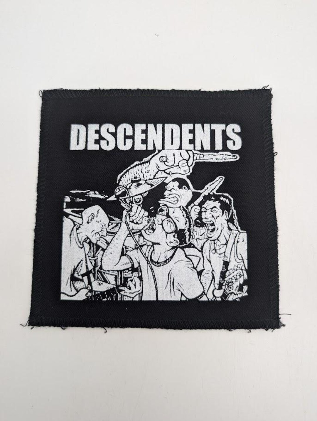 Descendents Patch – Band Art / White on Black / Screen Print Sew on ...