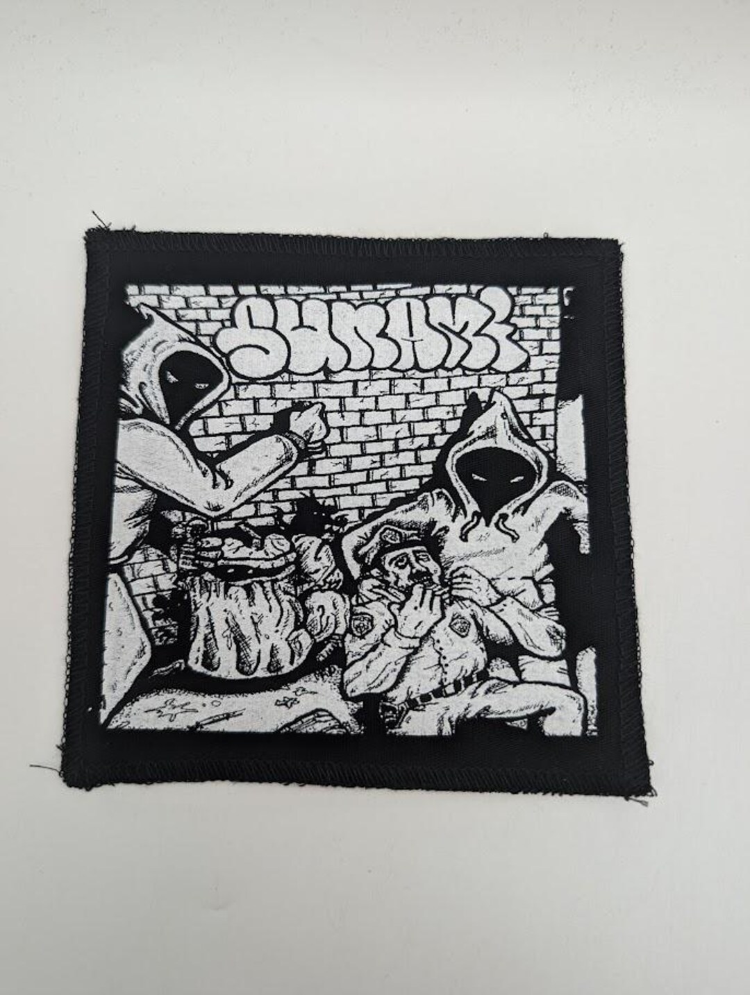 Sunami Patch – Graffiti Logo / Screen Print Sew on Canvas Stitched ...