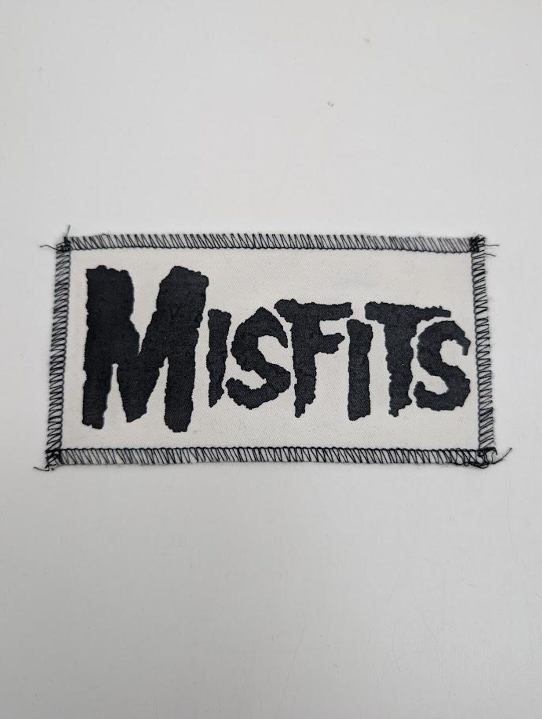 Misfits Patch – Black Logo on White/screen Print/horror Punk Sew on ...