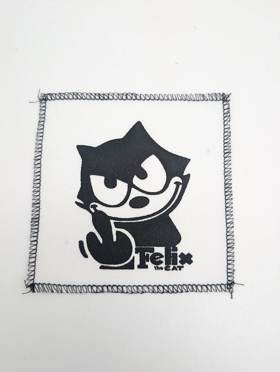 Felix the Cat Patch – Middle Finger / Screen Print Sew on Canvas ...