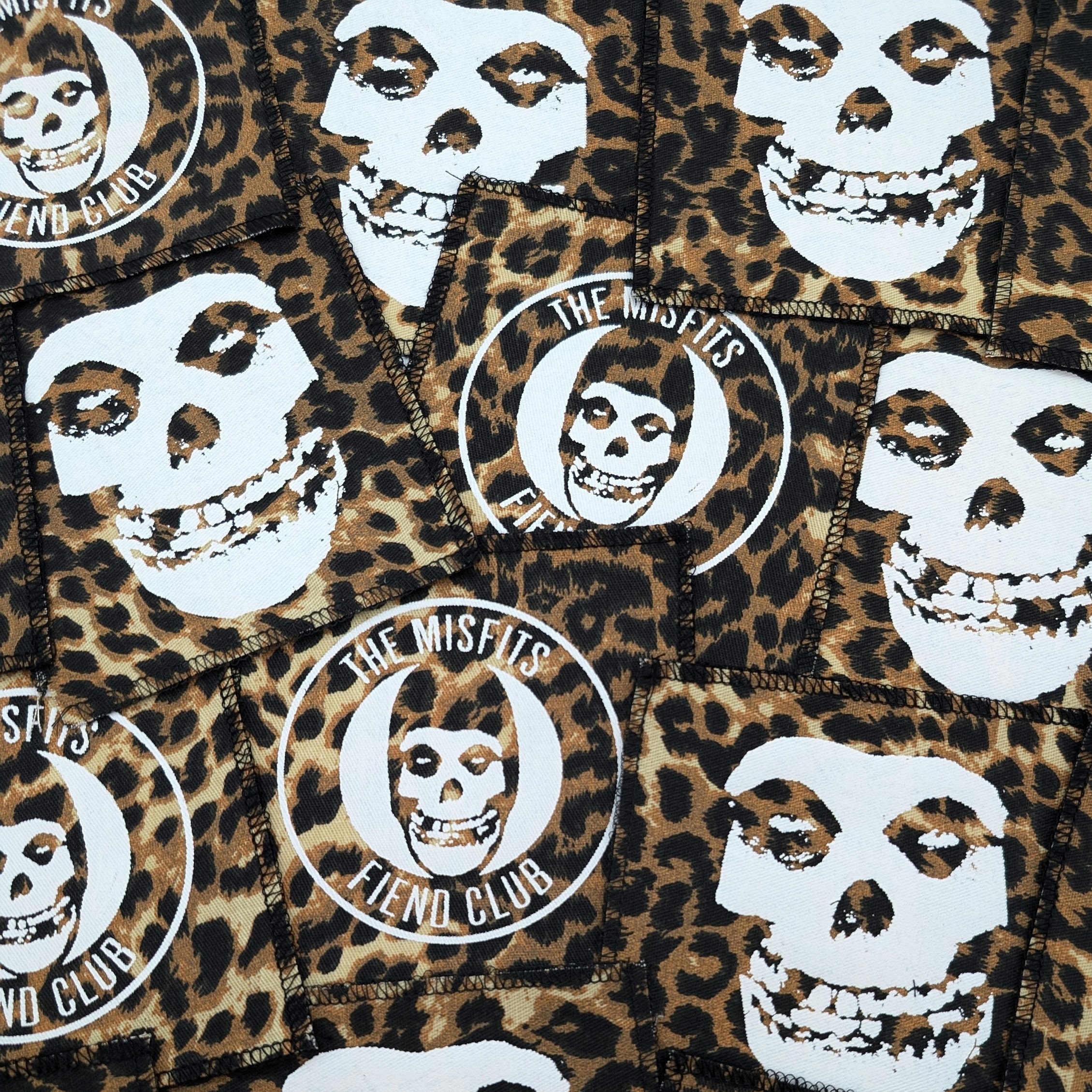 Misfits Patches - Cheetah Print / Screen Printed Sew on Canvas Patches ...