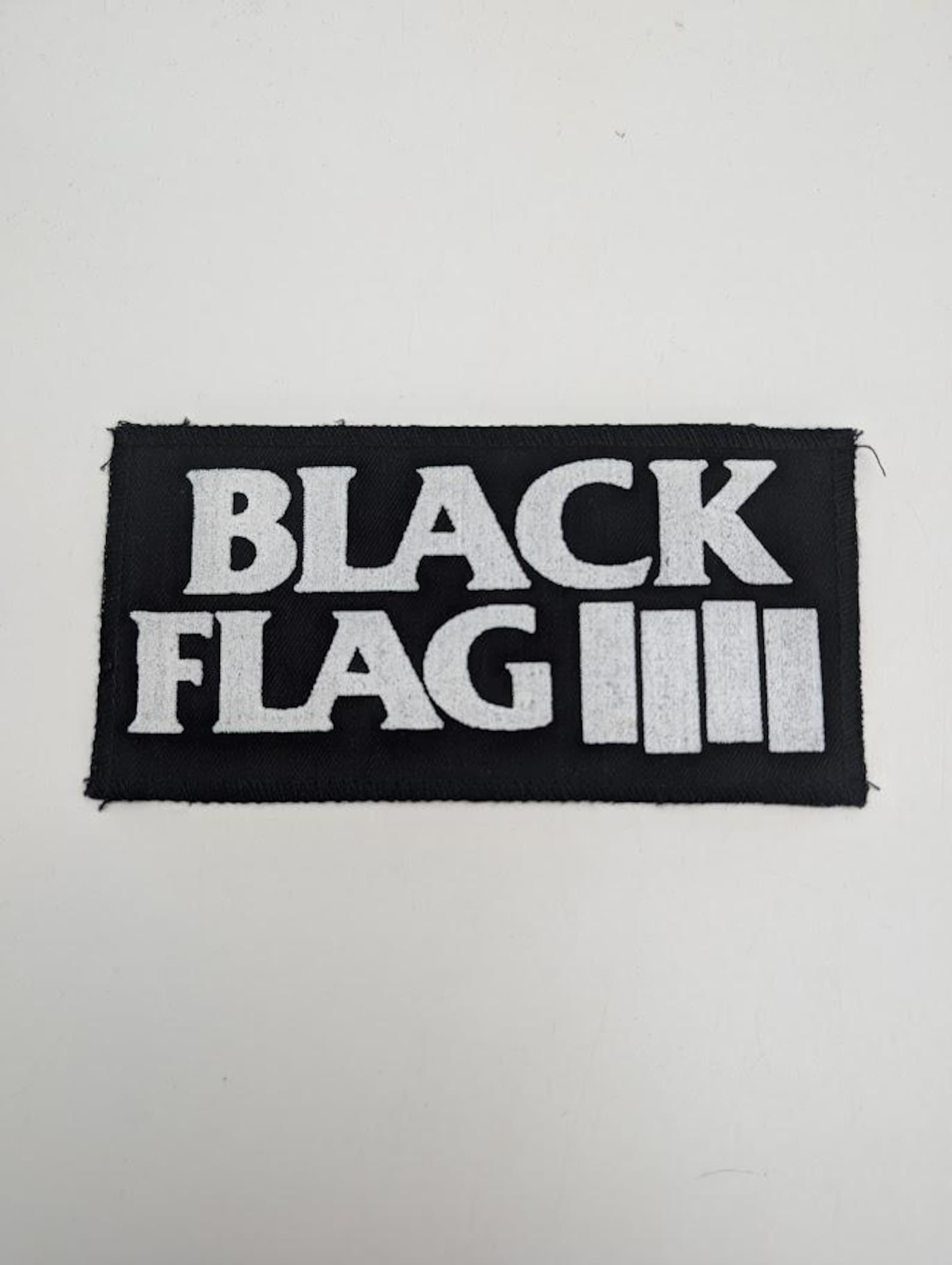 Black Flag Patch – Classic Logo / Screen Print Sew on Stitched Canvas Patch / Punk Hardcore DIY ...