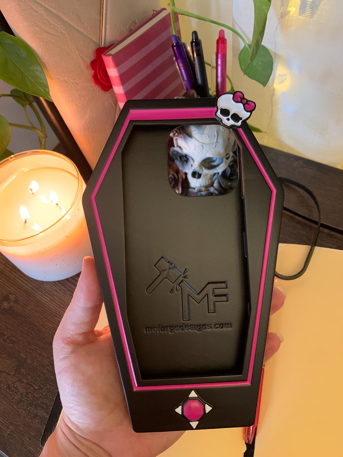 Fits iPhone 15 Pro Max Cute Skullette Coffin Phone Case | Cosplay ...