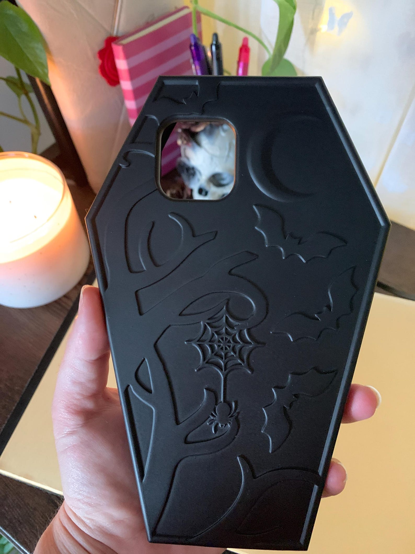 Fits iPhone 12 Pro Cute Spooky Scene Coffin Phone Case | Cosplay ...