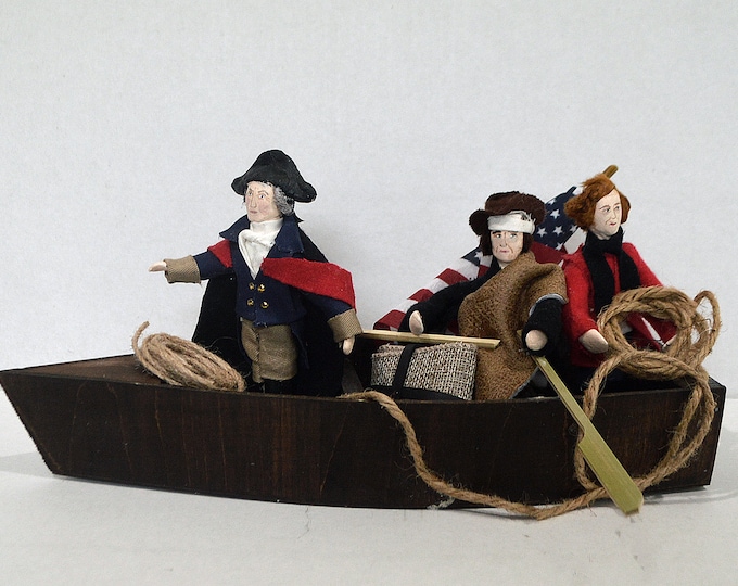 George Washington Crossing the Delaware Miniature Diorama Scene ...